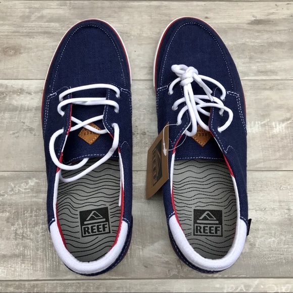Reef | Shoes | Reef Deckhand 3 Tx Navy Americana Mens Boat Shoes | Poshmark